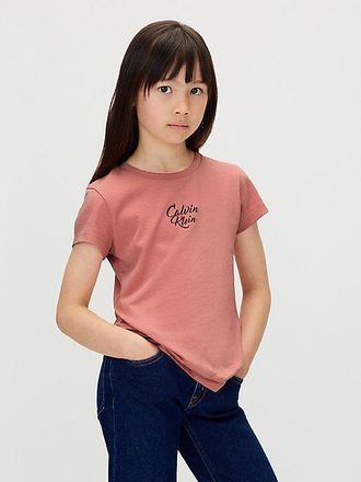 Calvin Klein Logo-t-shirt - Brandied Apricot - M&auml;dchen - 6 Jahre (116 cm)