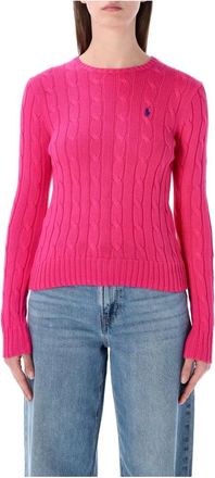 Ralph Lauren Femme, Pulls, Rose, Taille: 42 FR Julianna Cable-Knit Sweater