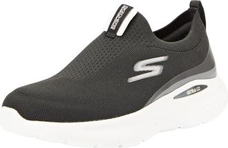 Skechers Femme GO Run Lite Aurora Sky, Textile Noir avec Bordure Blanche, 38.5 EU
