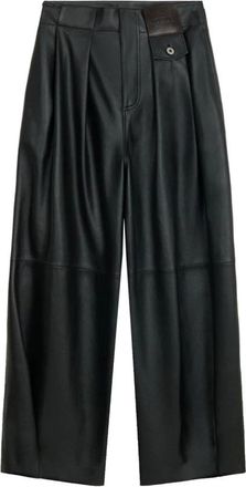 Loewe Femme, Pantalons, Noir, Taille: 38 FR Leather Pantalons