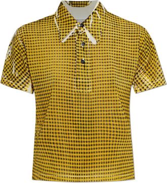 Maison Margiela Femme, Tops, Jaune, Taille: 38 FR T-shirt &agrave; carreaux