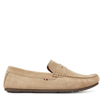 Tommy Hilfiger Mokassins Tommy Hilfiger Casual Hilfiger Suede Driver FM0FM04998 Beige