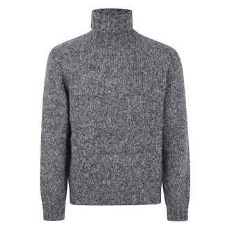 Brunello Cucinelli Gem&uuml;tlicher Strick Schildkr&ouml;tenhals Pullover - - Knitwear - Herren - Grau - XL