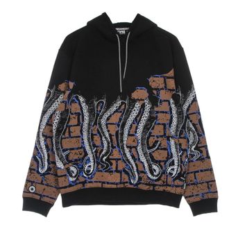 Octopus Schwarzer Leichter Kapuzenpullover Ziegel - - Sweatshirts & Hoodies - Herren - Schwarzk - XL
