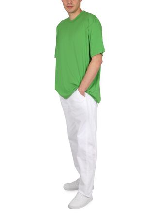 Comme Des Gar&ccedil;ons Logo-Print Cotton T-Shirt - Green