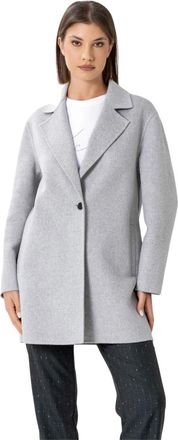 Kocca Femme, Manteaux, Gris, Taille: 40 FR Manteau court chic &agrave; simple fermeture