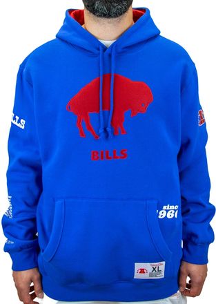 Mitchell & Ness NFL Team Origins Fleece Kapuzenpullover - Buffalo Bills, Größe L, Herren, Frauen, Kinder, Unisex, Frühling, Sommer, Herbst, Winter