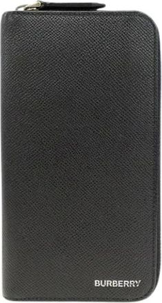 Burberry Portefeuille long (bi-pli) doccasion - Homme - Pre-owned - Noir - Taille: ONE Size