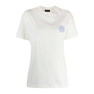 Joshua Sanders Smile Motif Baumwoll T-shirt - - Tops - Damen - Wei&szlig; - M