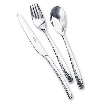 Lebrun Couverts - M&eacute;nag&egrave;re et Service 24 Pi&egrave;ces FACETTE - Coffret pour 6 Personnes - Set de 24 Couverts Art de la table - 6 Fourchettes, 6 Couteaux, 6 Cuill&egrave;