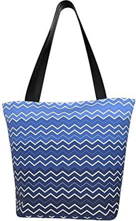 AOOEDM D&eacute;grad&eacute; bleu sac d&eacute;picerie r&eacute;utilisable sac &agrave; provisions sac &agrave; bandouli&egrave;re d&eacute;contract&eacute; sac &agrave; main pour hommes femmes sac de march&eacute; ECO sac de plage fo