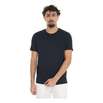Fay Casual Logo Tee aus Baumwolljersey - - Tops - Herren - Blau - XL