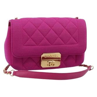 Chanel Pre-owned Vintage Cotton Jersey Shoulder Bag - - Pre-owned - Damen - Rosa - ONE SIZE