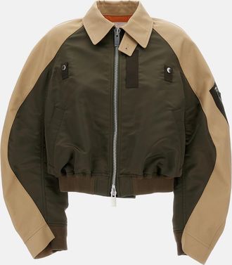 sacai Baumwoll- Und Nylonjacke