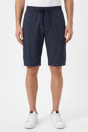 Boss Green by Hugo Boss Shorts BOSS GREEN S Urbanex-Cargo, Herren, Gr. 48, N-Gr, blau (dunkelblau402), Web, Obermaterial: 100% Elastomultiester, unifarben, regular fit, Hosen