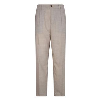 Myths Chinos mit Slub-Struktur und Bundfalten - - Trousers - Herren - Beige - XL