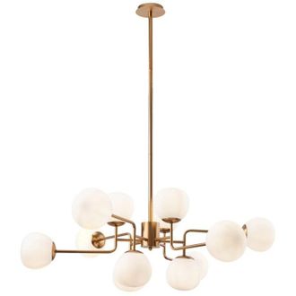 Maytoni Erich Suspension de plafond Globe en laiton, 12 lumi&egrave;res, E14