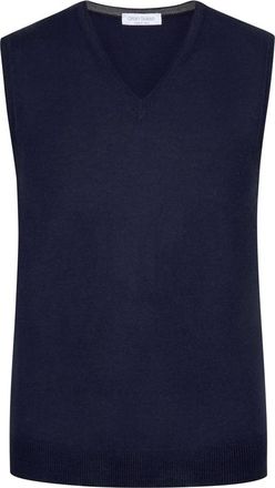 Gran Sasso Leichter Pullunder aus Merinowolle mit V-Ausschnitt in