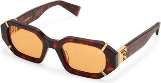 Balmain Lunettes de soleil Emblem I Bps212 C - Femme - Accessoires - Brun - Taille: 52 MM