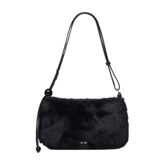 V&deg; 73 Schultertasche aus Kunstpelz - - Bags - Damen - Schwarzk - ONE SIZE