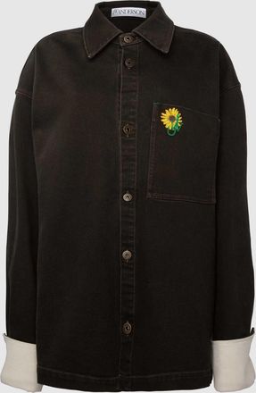 J.W.Anderson Chemise Homme Oversized Contrast Cuff Smoke