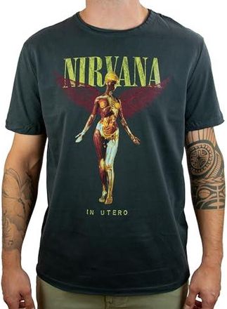 Amplified T-Shirt Nirvana-in Utero Colour pour Homme, Gris (Anthracite), XL