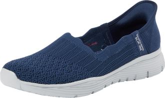 Skechers Damen Seager Believe It Sneaker, Navy Knit, 39.5 EU