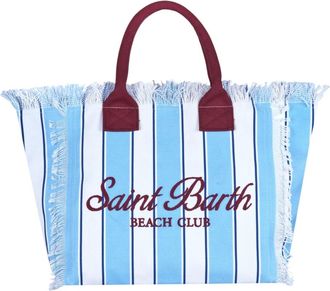 MC2 Saint Barth Femme, Sacs, Bleu, Taille: ONE Size Borsa Vanity a righe