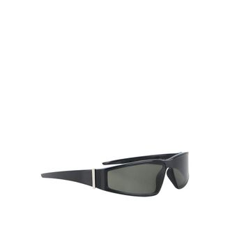 Alexander McQueen Schwarze Wraparound-Sonnenbrille mit Rauchgl&auml;sern - - Accessories - Herren - Schwarzk - ONE SIZE