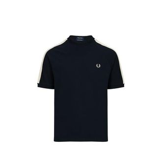 Fred Perry T-shirt &agrave; bandes contrastantes torsad&eacute;es en piqu&eacute; de coton