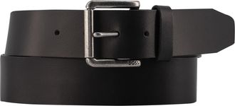 HUGO BOSS Herren Gürtel schwarz Glattleder