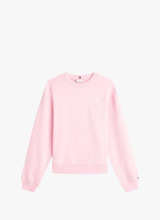 Tommy Hilfiger Sweat droit &agrave; col rond en coton m&eacute;lang&eacute;