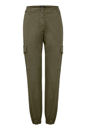 Oxmo Coco Damen Cargo Hose Stoffhose Regular Fit, Größe:XXL, Farbe:Ivy Green (190512)