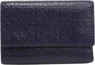 Loewe Portefeuille Pre-owned (tri-fold) - Femme - Pre-owned - Bleu - Taille: ONE Size
