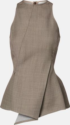 Magda Butrym Top asym&eacute;trique en laine