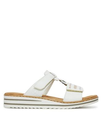 Rieker Pantoletten V0636-80 Weiß