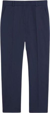 Max Mara Femme, Pantalons, Bleu, Taille: 42 FR Cropped Pantalons