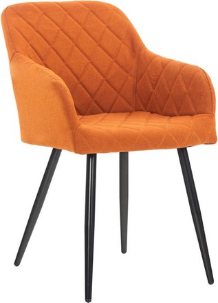 Clp Esszimmerstuhl Shila I Samt I Stoff I Gesteppt I Mit Bodenschonern, Farbe:orange, Material:Stoff