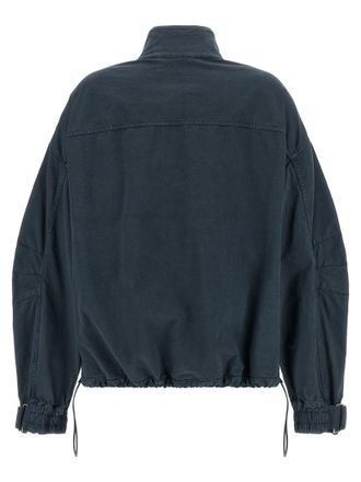 The Attico Utility Cotton Bomber Jacket - Navy