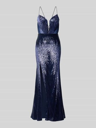 Mascara Slim Fit Abendkleid mit Allover-Pailettenbesatz