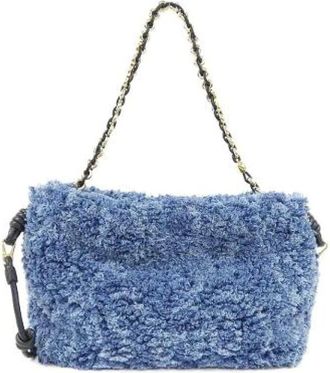 Loewe Pre-owned Sac Flamenco Purse Medium en Denim - Femme - Pre-owned - Bleu - Taille: ONE Size