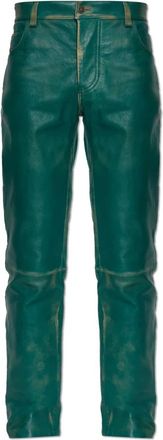 Diesel P-Pocket Lederhose - - Trousers - Herren - Gr&uuml;n - L