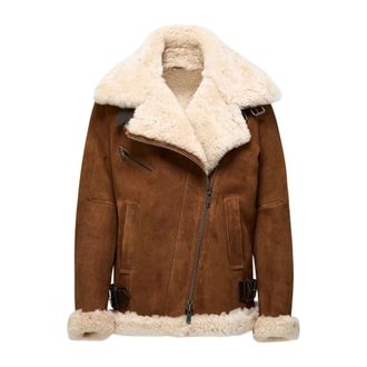 VSP Vsp, Femme, Vestes, Brun, Taille: 40 FR Antonella Shearling Coat