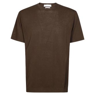 Daniele Fiesoli Homme, Tops, Brun, Taille: XL T-Shirt Cotton Crepe Base