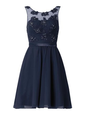 Niente Cocktailkleid mit floralem Besatz