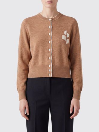 Isabel Marant Cardigan slim en m&eacute;lange de laine et coton &agrave; logo jacquard