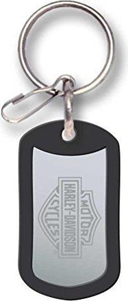 Harley-Davidson Harley-Davidson Bar & Shield Metal Rubber Tag Key Chain P4286 by Harley-Davidson