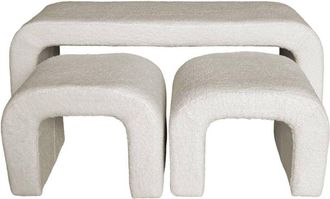 Sweeek Bank und Satzhocker Boucl&eacute;