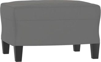 vidaXL Repose-Pied Pouf de Chambre à Coucher Tabouret de Canapé Meuble de Salle de Séjour Maison Intérieur Gris Foncé 60x50x41 cm Tissu Microfibre