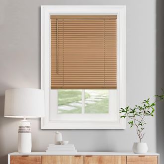 Achim Achim Home Decor Mini-Rollo mit Lichtfilterung, kabellos, 81,3 cm breit, 163,2 cm lang, 2,5 cm Lamellengr&ouml;&szlig;e - Holzton - schnurlose GII Morningstar ho